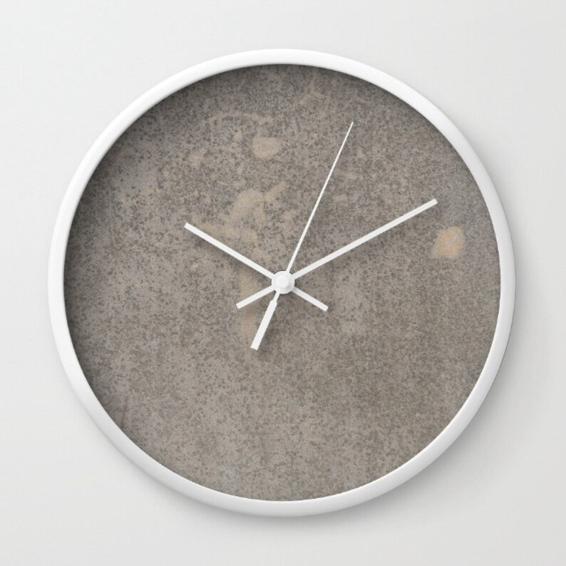 Black Marble Wall Clock Concrete Wall Clock Cement Clock Contemporary ...
