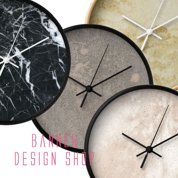Marble Clock - Etsy