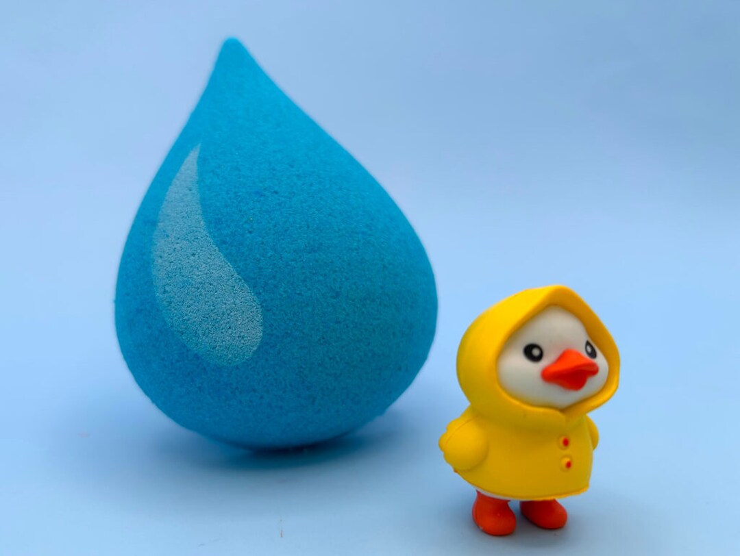 Raindrop Bath Bomb With Rain Duck Toy Inside - Etsy