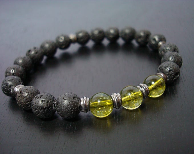 Men's Peridot Mala Bracelet // August Leo Birthstone Mala Bracelet ...