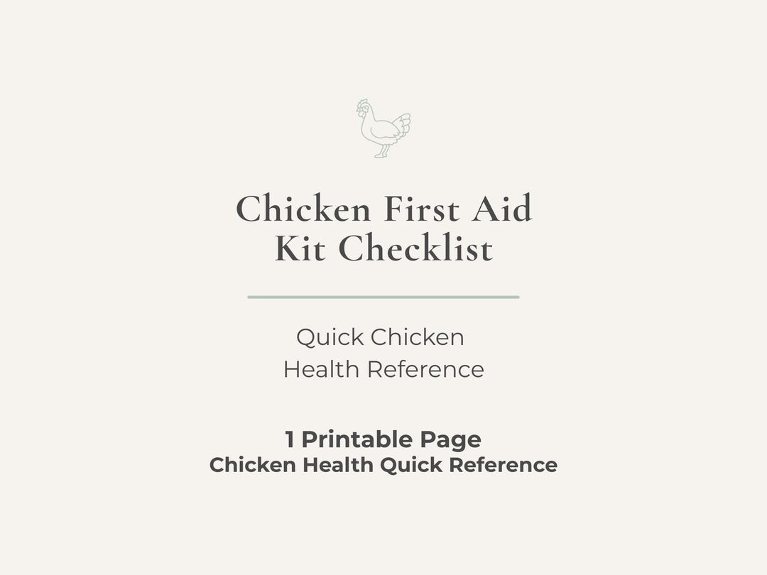 Chicken First Aid Kit Checklist | Chicken Health Supplies List ...