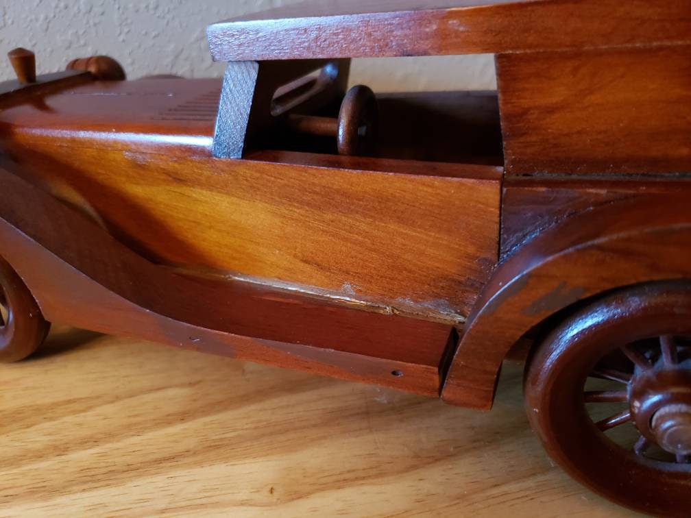 Toys vintage wooden classic automobile Auburn 35 retro wood car model ...