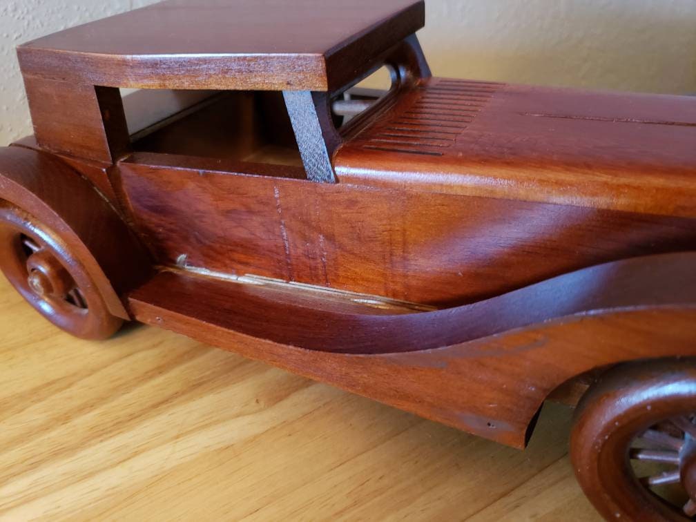 Toys vintage wooden classic automobile Auburn 35 retro wood car model ...