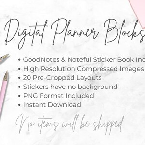 Color Block Digital Planner Inserts | Cute Daily Layout Planner ...