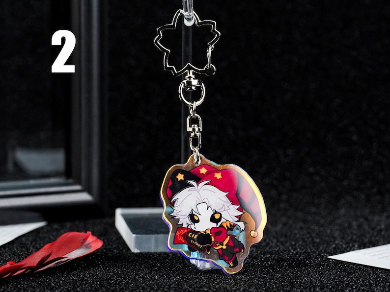 The Freak Circus Pierrot Harlequin Acrylic Keychain Set Iridescent ...