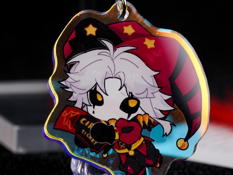 The Freak Circus Pierrot Harlequin Acrylic Keychain Set Iridescent ...