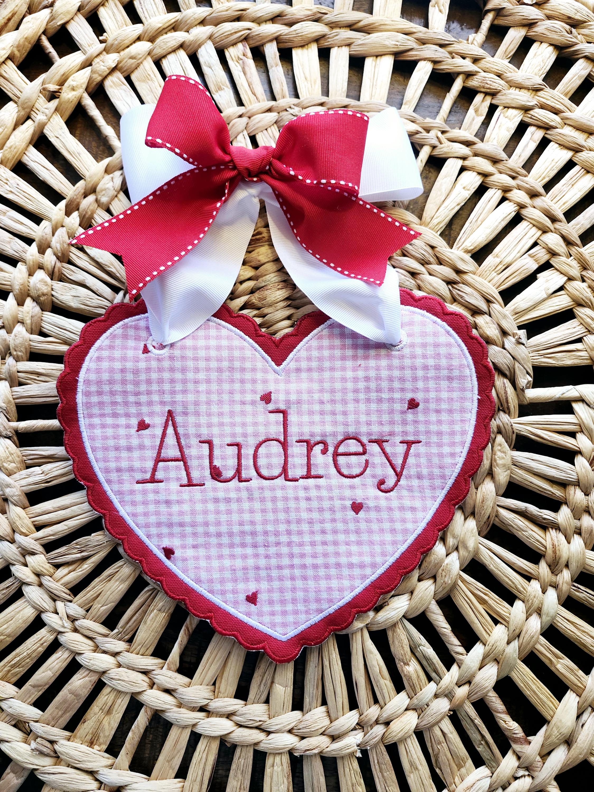 Scalloped Edge Heart Name Tag Banner, With Small Heart Confetti ...