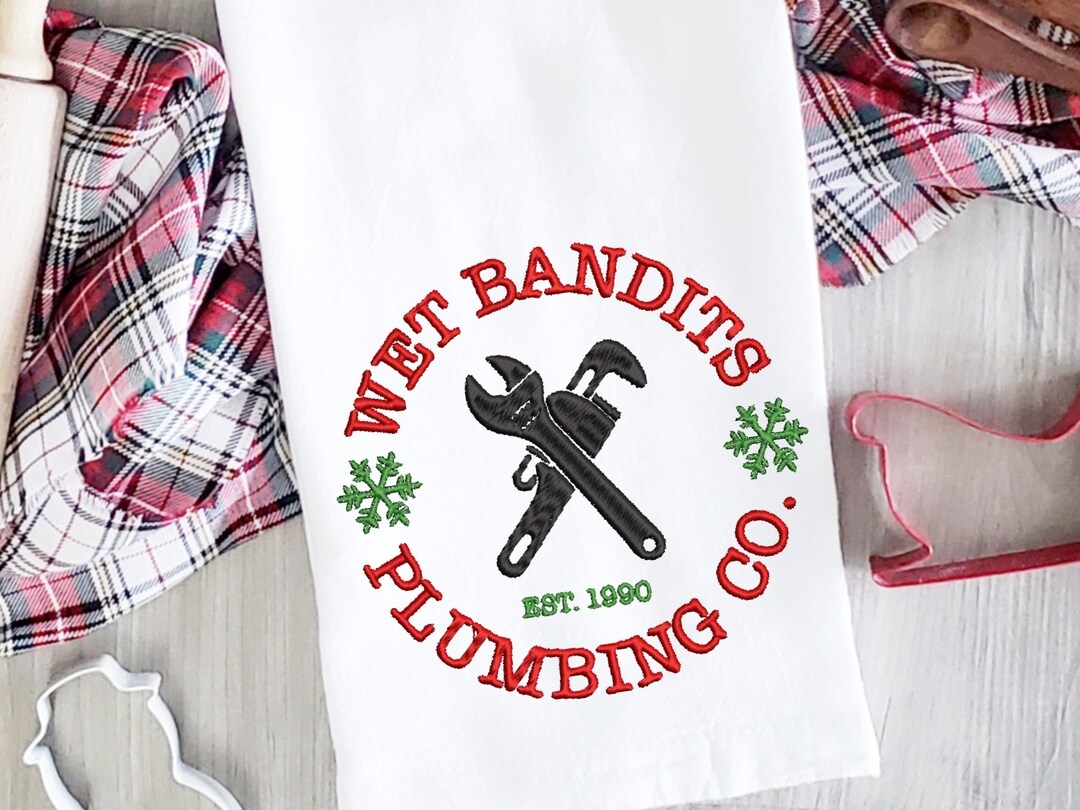 Embroidered Kitchen Towel, Powder Room Hand Towel, Home Alone, Wet ...