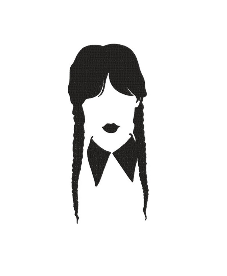 Wednesday Addams Silhouette Addams Family Embroidery Design - Etsy