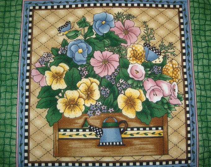Debbie Mumm Flower Print Fabric Panel shp Incld - Etsy