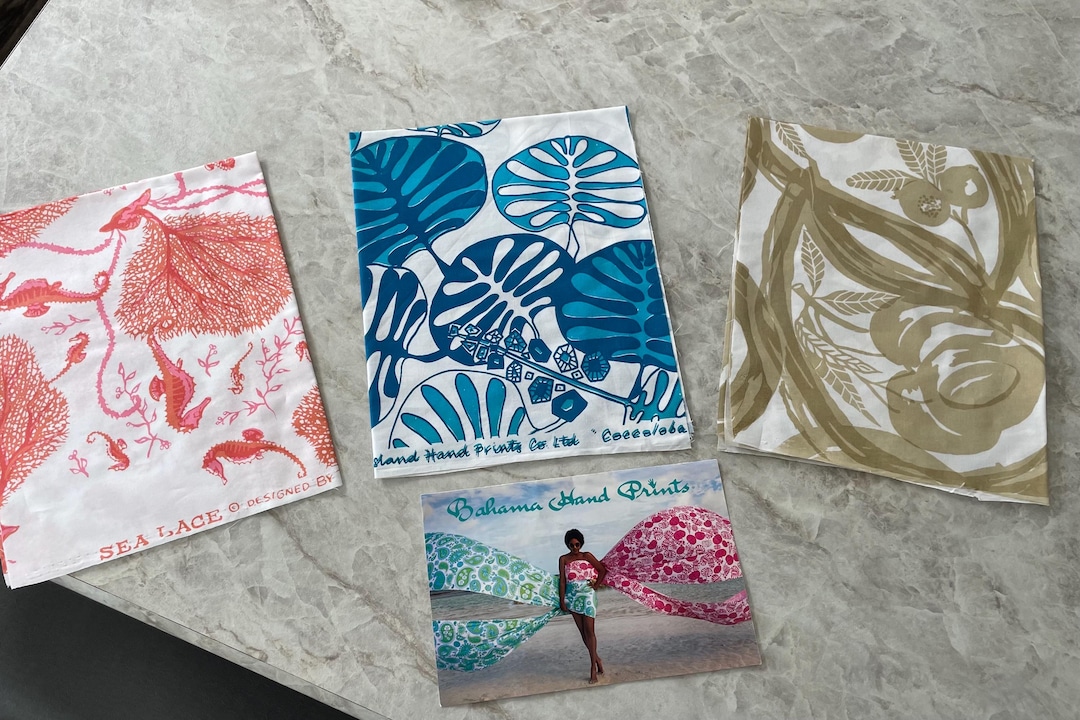 Bahama Hand Prints, (3) 18” X 22” Each Piece - Etsy