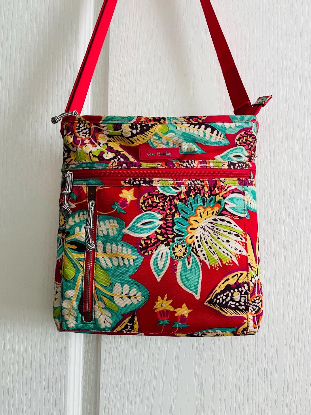 Vera Bradley Canvas Like Bag, NOT Quilted, Just Heavier Cotton, 10-1/2 ...