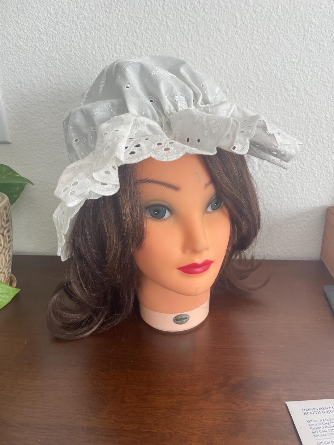 Eyelet Colonial Style Bonnet - Etsy