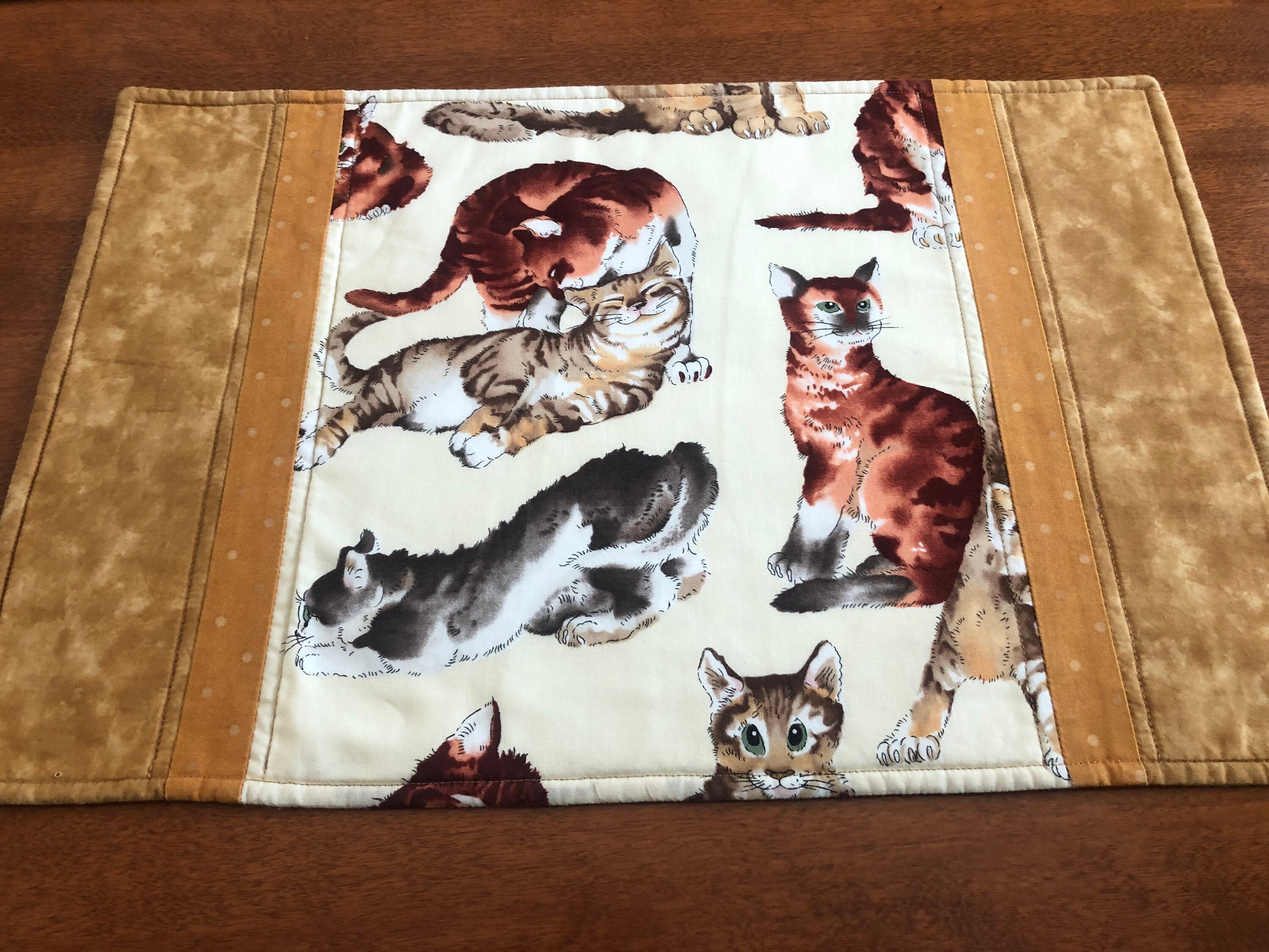 Unused Vintage Cat Placemats 3 | Etsy