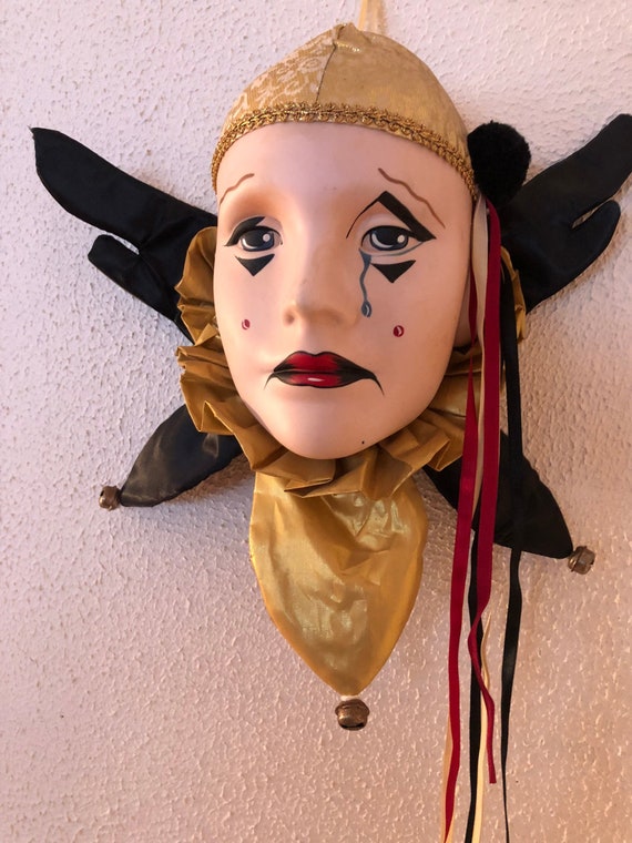 Ceramic Jester Head 6 X 8 With Embellishments 12 X 13 | Etsy
