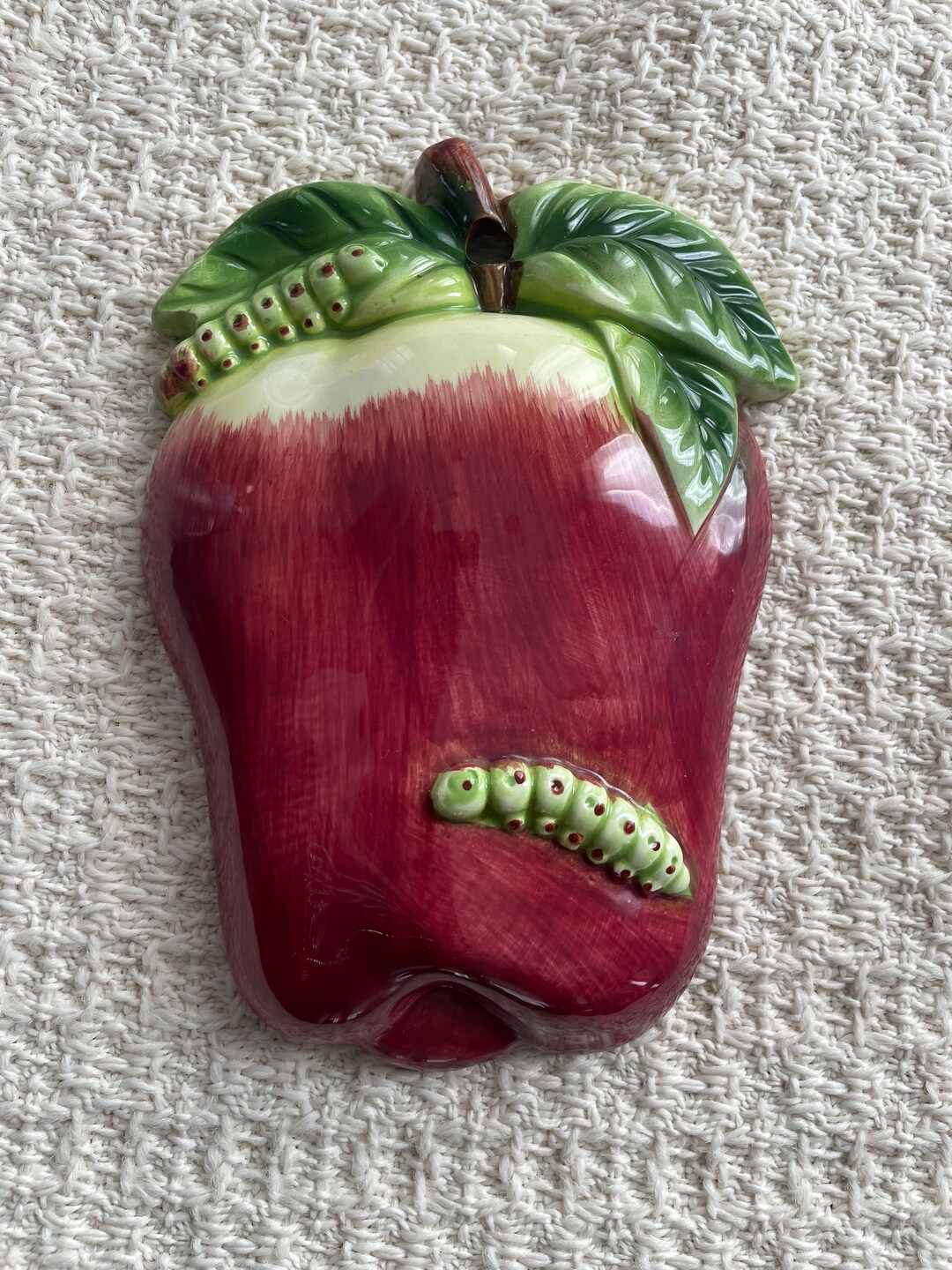 Vintage Ceramic Wall Apple Decor by Lily - Etsy