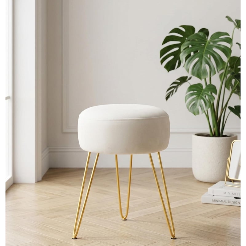 White Gold Accent Table - Etsy