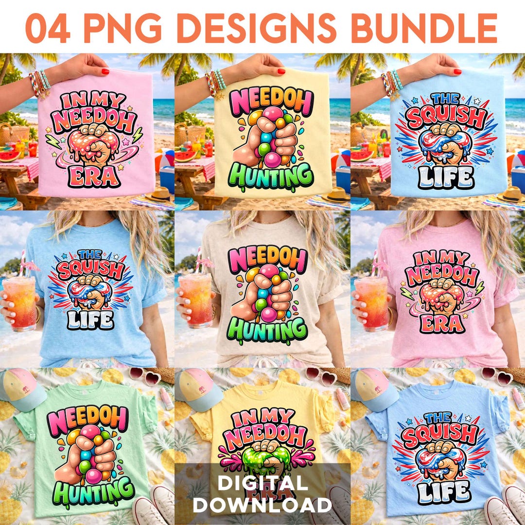 Needoh Bundle Png, Squishy Toy Bundle, in My Needoh Era, Needoh Stress ...