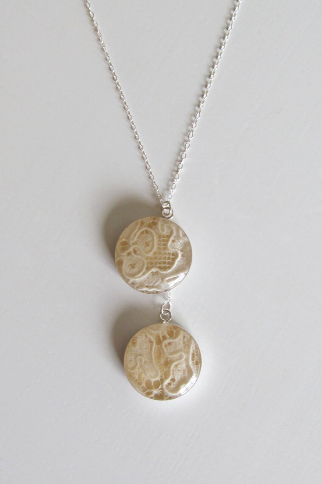 Sterling Silver Mother Daughter Wedding Gown Lace Necklace | Mother of ...