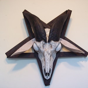 Goat Skull Casting in a Pentagram - Etsy