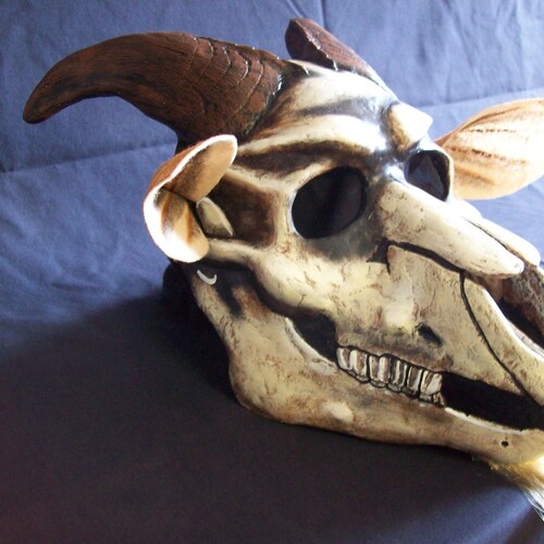 Goat Skull Halloween Mask - Etsy