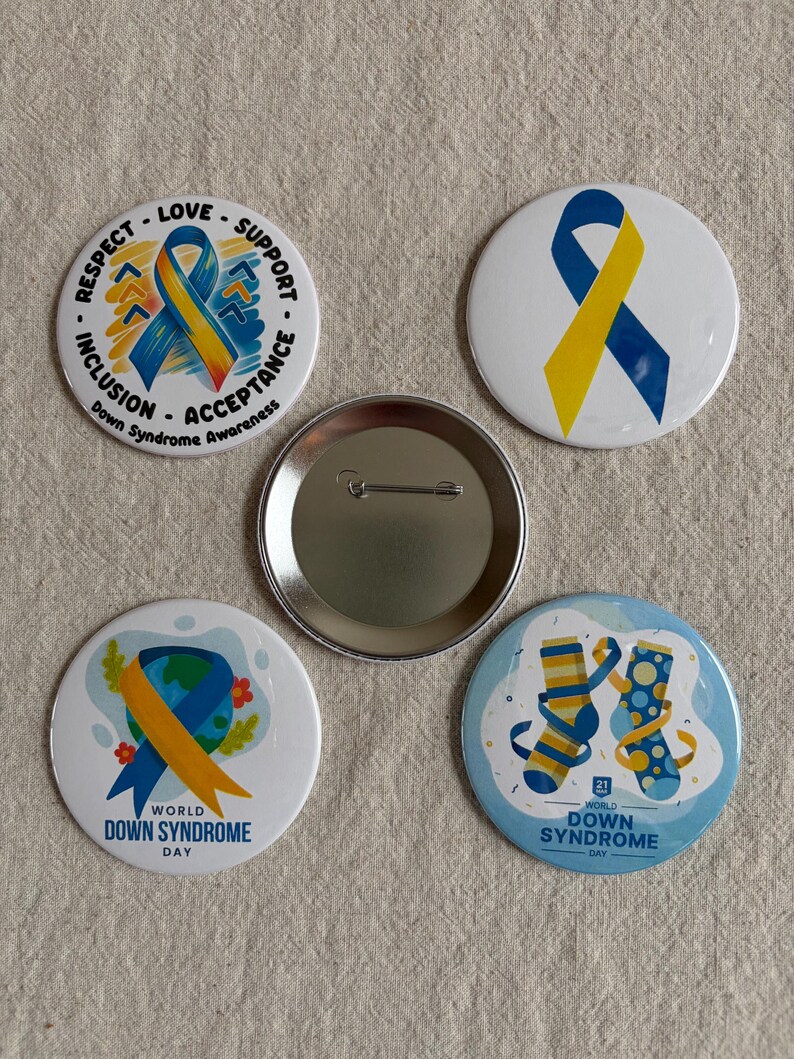 3" Down Syndrome Awareness Buttons With Pin Back - Etsy