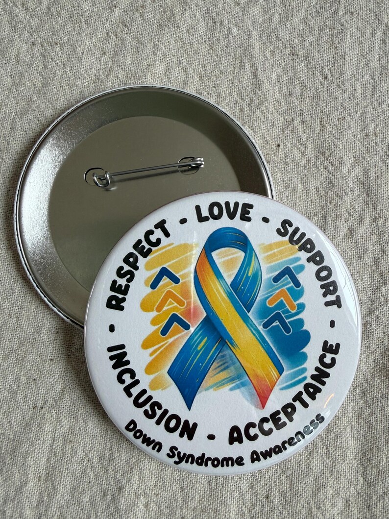 3" Down Syndrome Awareness Buttons With Pin Back - Etsy