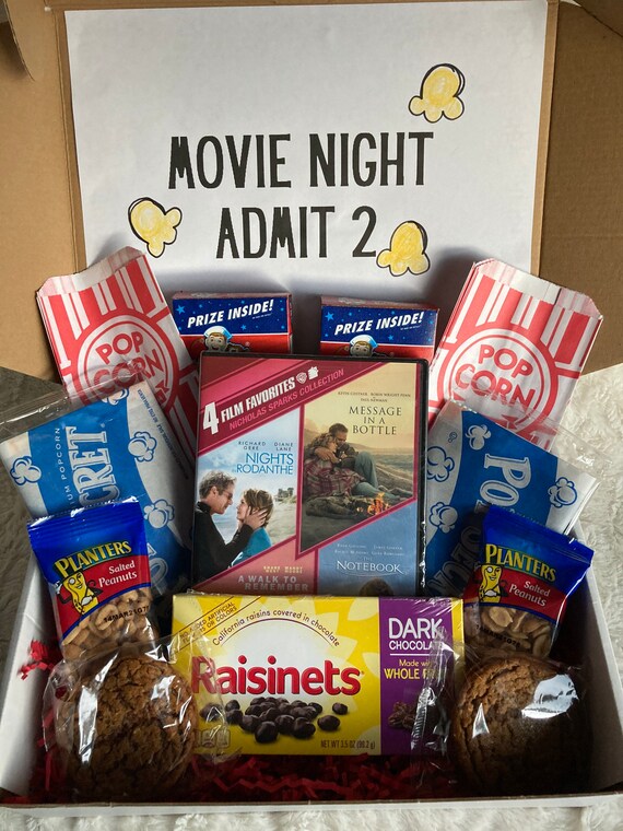 Romantic Movie Night Gift Set Movie Theatre Box Candy Gift | Etsy
