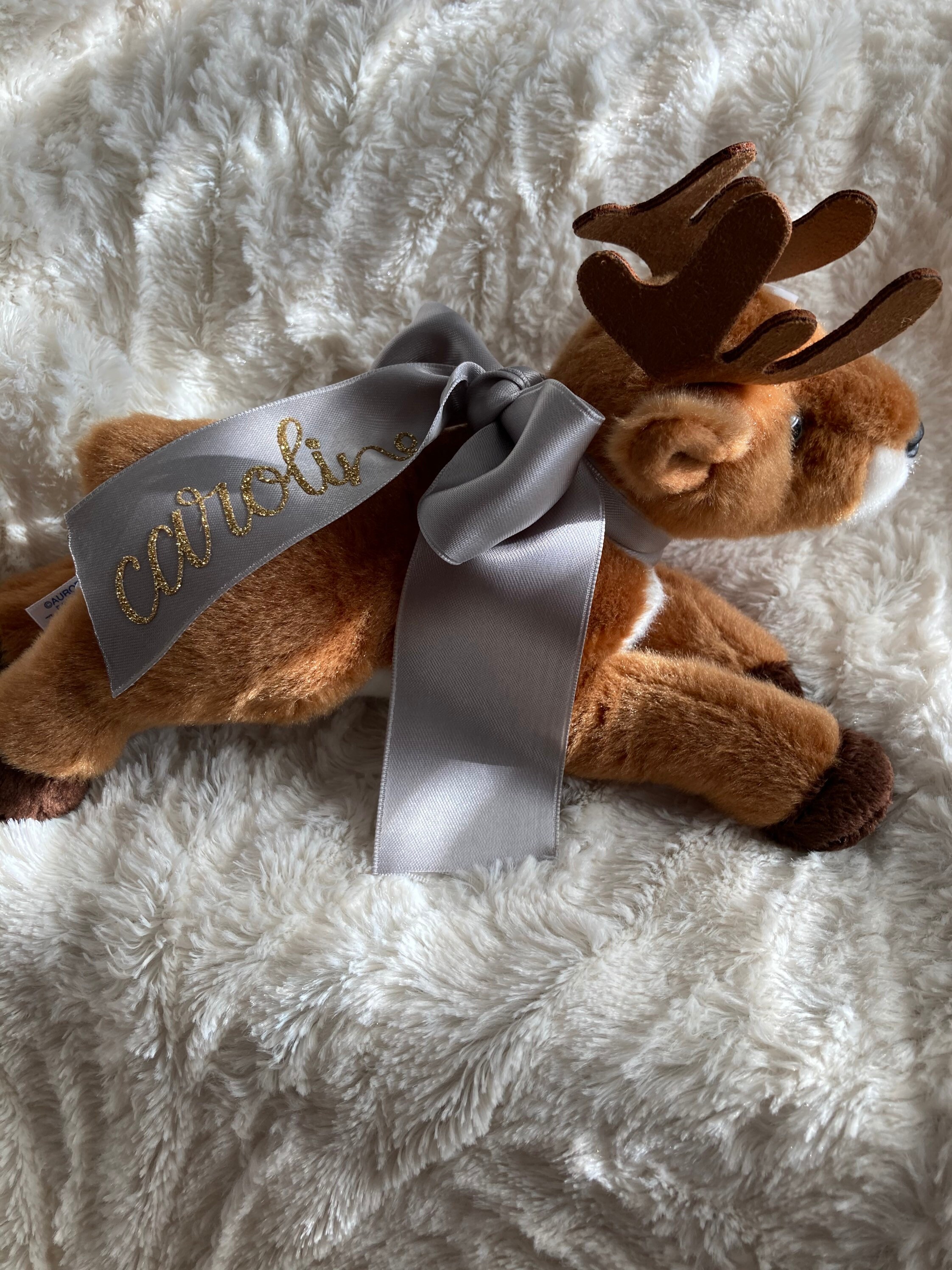 Personalized Reindeer Plush Reindeer Doll Reindeer Stuffed | Etsy