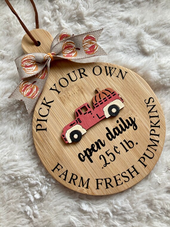 Pumpkin Picking Sign Pink Your Own Tiered Tray Sign Tiered - Etsy