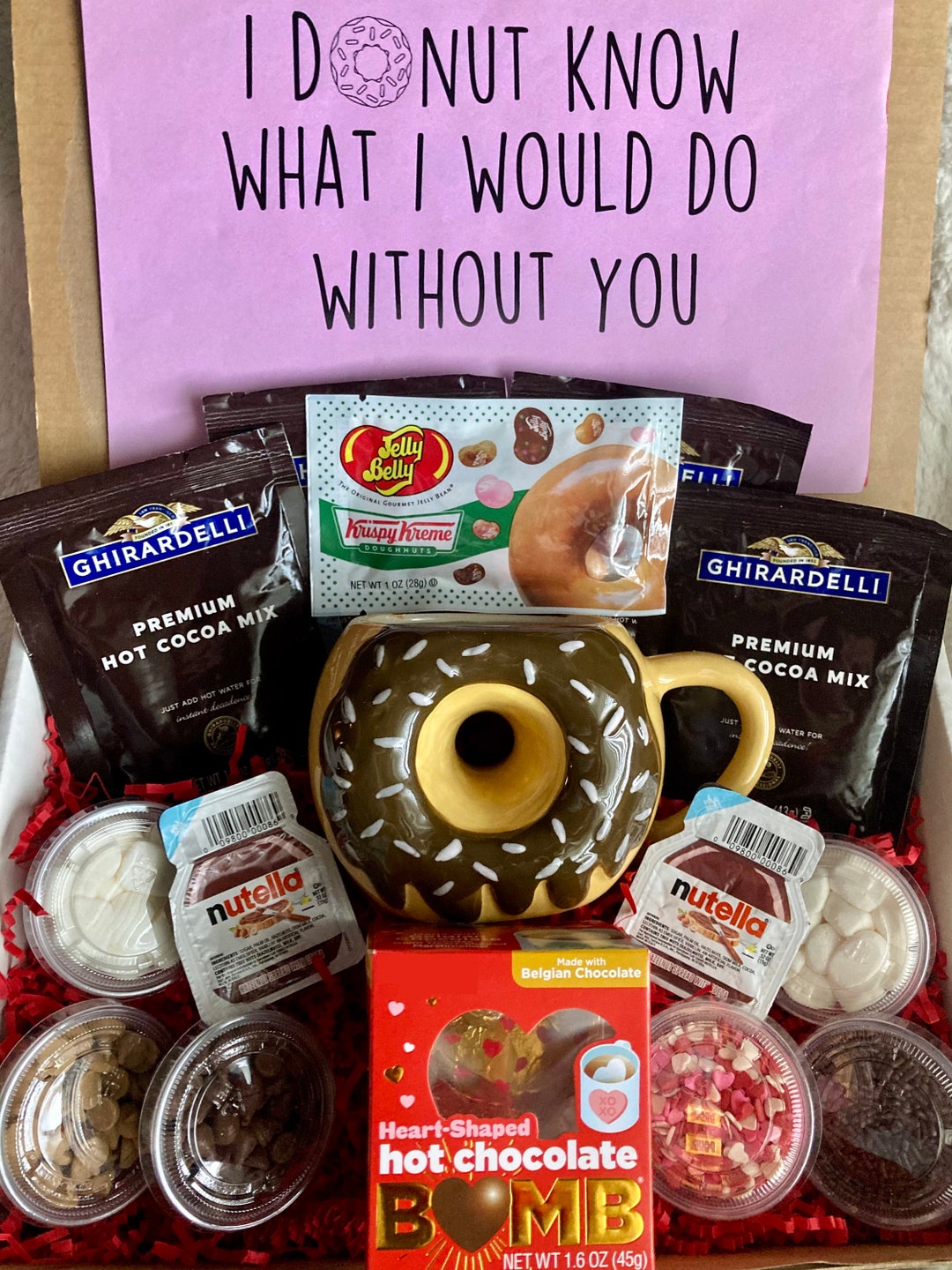 Hot Cocoa Care Package, Hot Cocoa Set, Hot Cocoa Bar, Valentine, Heart ...