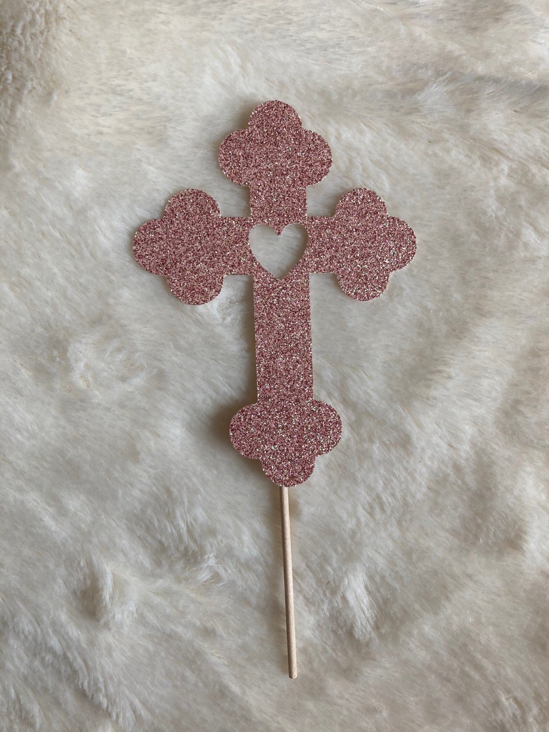Custom Couture Large Cross Cake Topper - Etsy