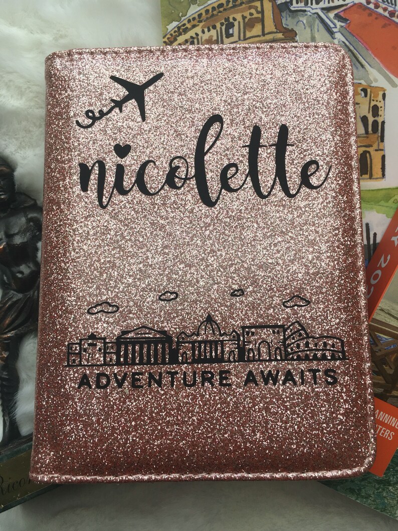Glitter Passport and Luggage Tag Set Rome/ Travel Set/ - Etsy