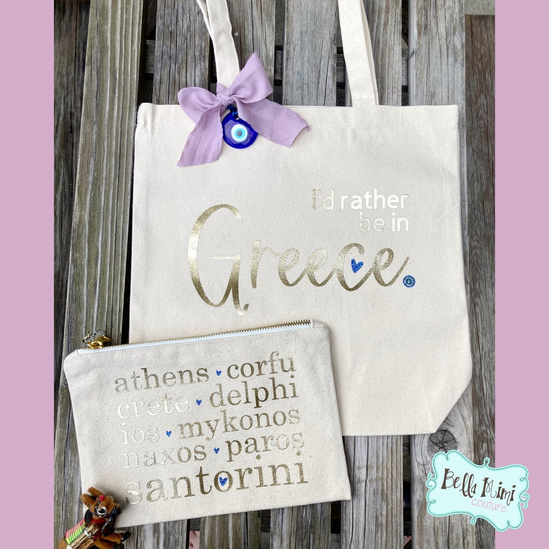 Greek Tote Bag Set, Personalized Tote, Tote, Tote Bag, Bridal Party ...