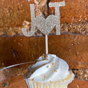 Custom Couture Inital Cupcake Toppers - Etsy