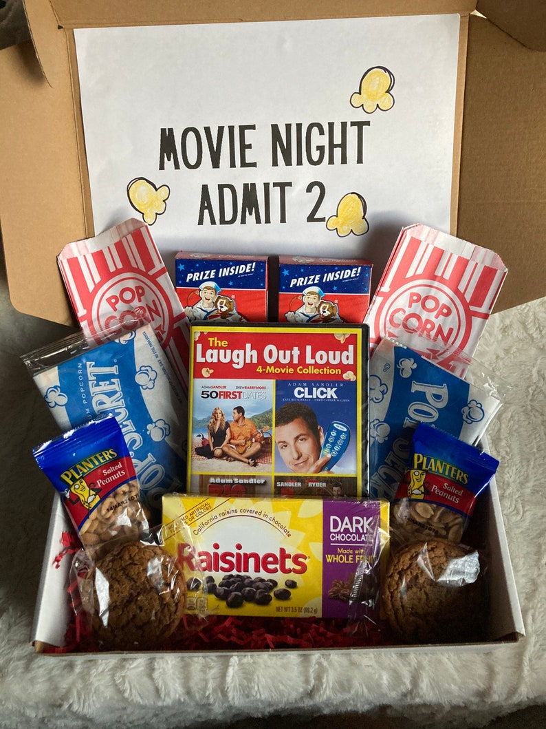 Movie Night Gift Set Movie Theatre Box Candy Gift Set Movie | Etsy