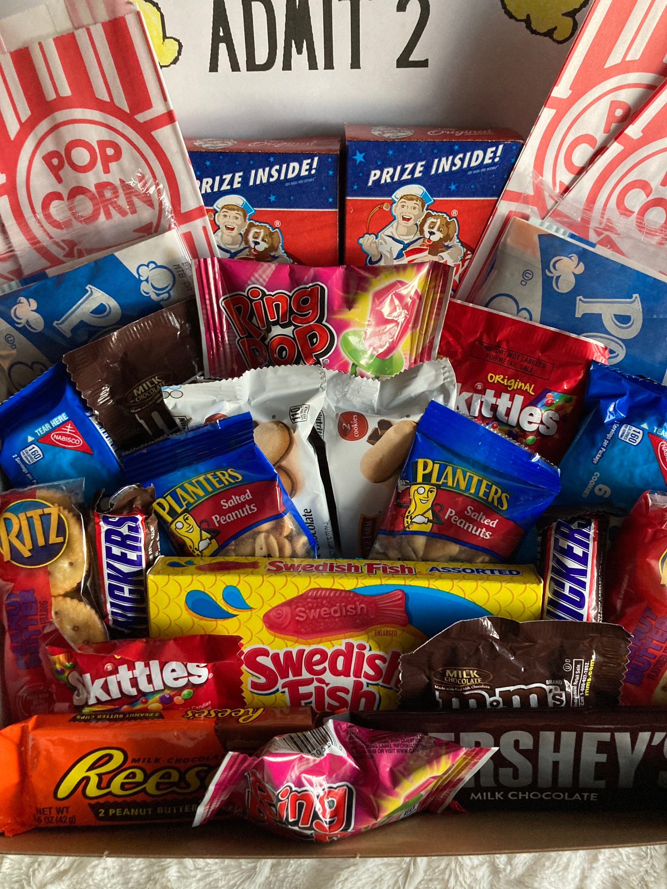 Movie Night Gift Set Movie Theatre Box Candy Gift Set Movie | Etsy