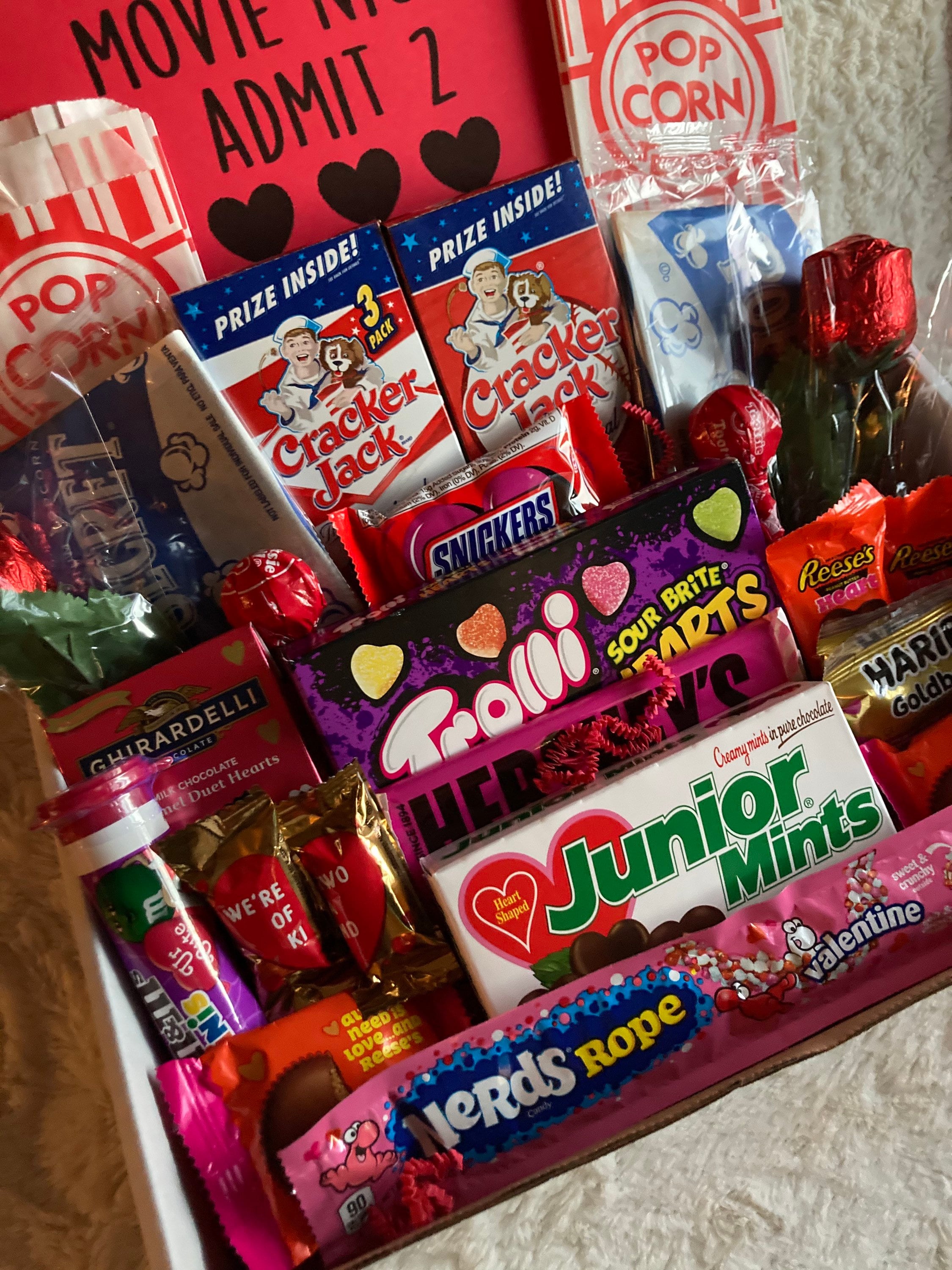 Valentine's Movie Night Gift Set Movie Theatre Box Candy | Etsy