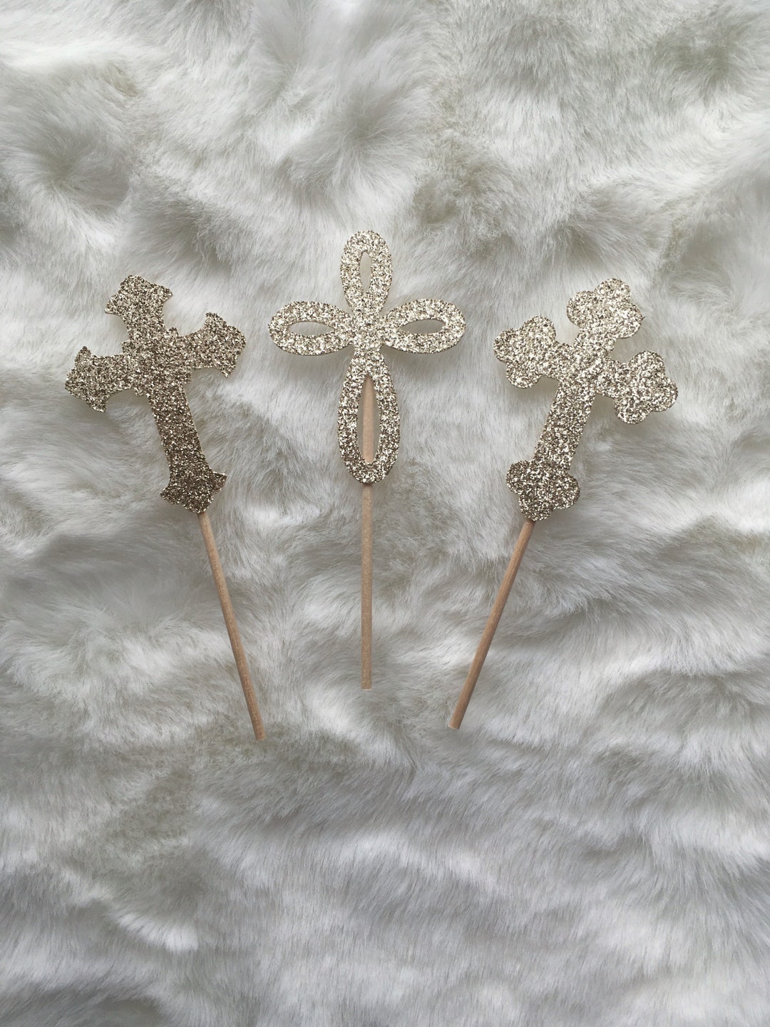 Cross Cupcake Toppers. Cross, Cross Picks, Baptism, Communion ...