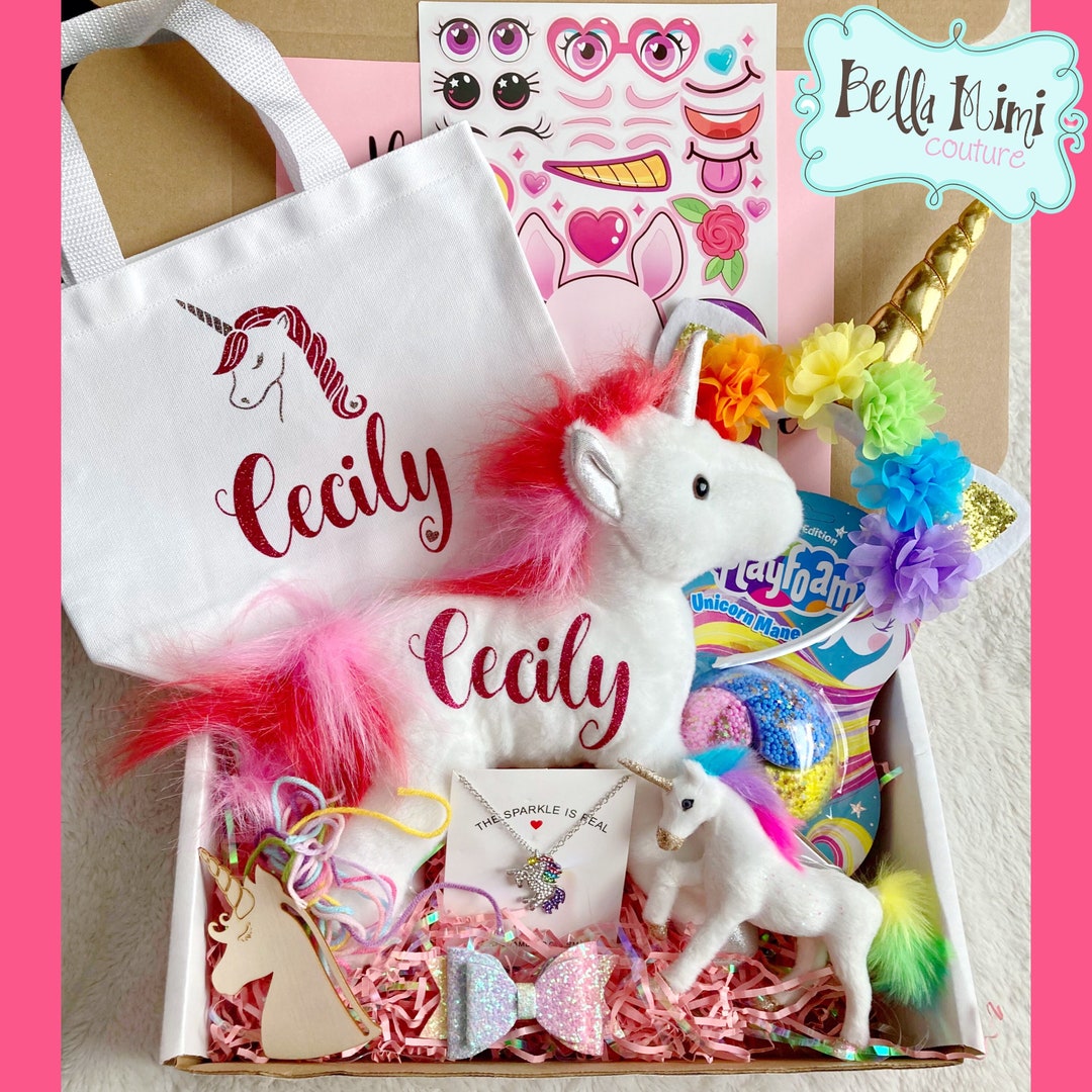 Unicorn Gift Set, Unicorn Care Package, Plush Unicorn, Valentine ...