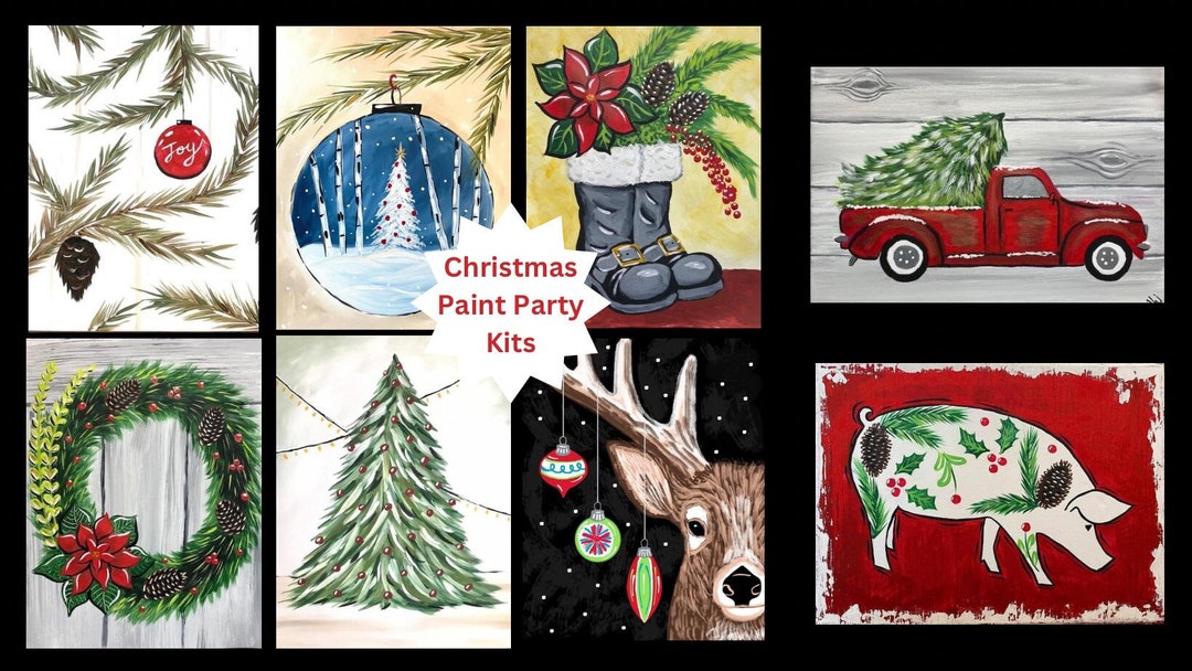 Christmas Paint Party Kit - Etsy
