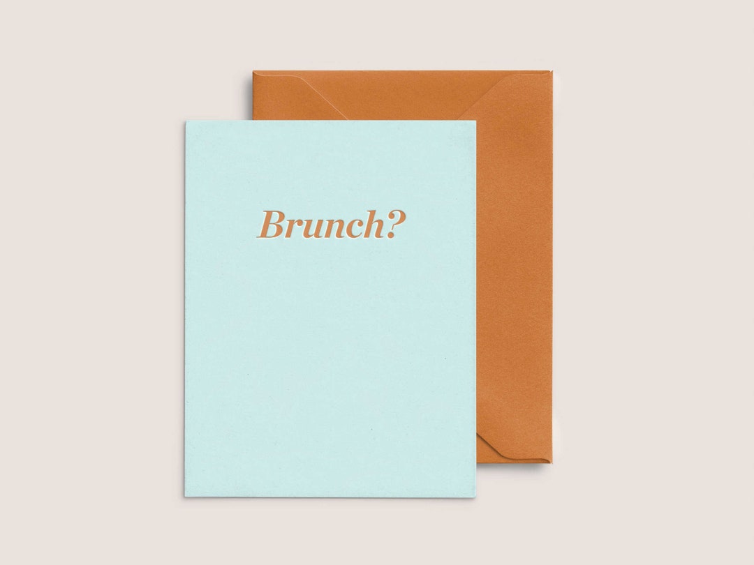 Brunch? | Letterpress Card - Etsy