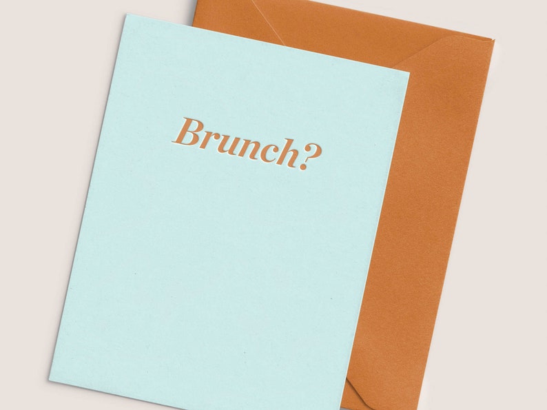 Brunch? | Letterpress Card - Etsy
