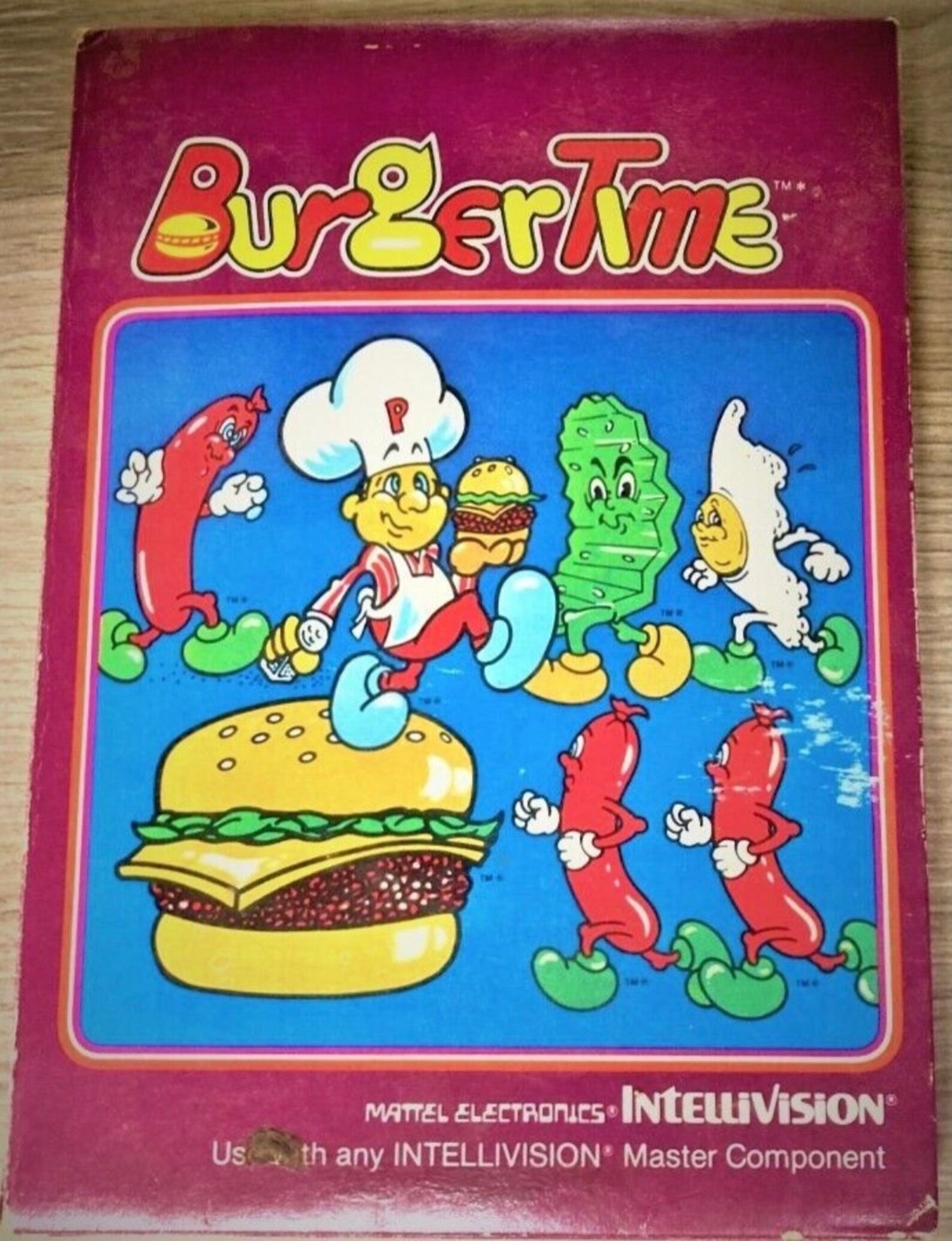 Intellivision Game Cartridge Mattel Burger Time as is With Book ...