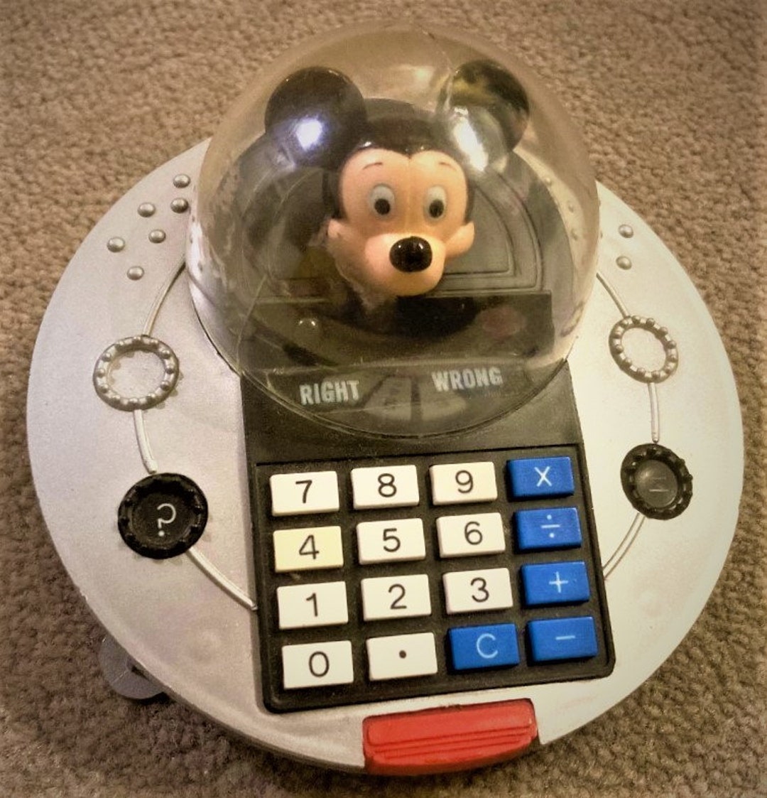 Vintage Mickey Mouse Space Quiz Calculator Hong Kong DAMAGED PLEASE ...