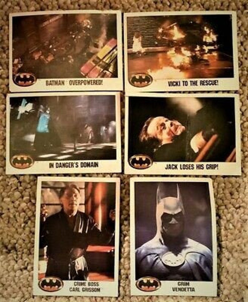Six Assorted Vintage Batman Cards 1989 - Etsy