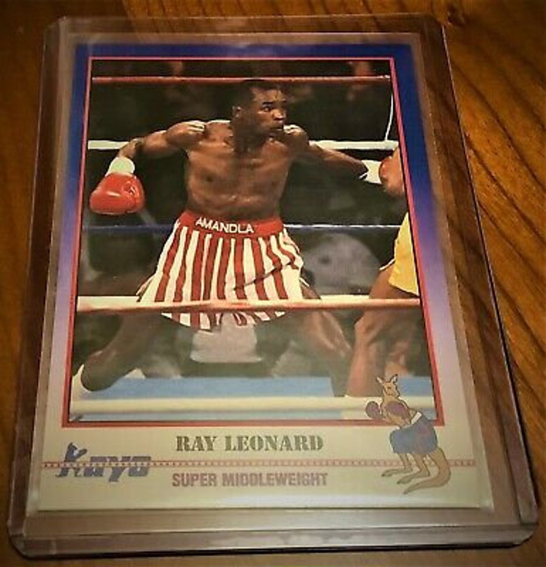 Ray Leonard #90 Super Middleweight 1991 KAYO BOXING Trade Card Mint ...