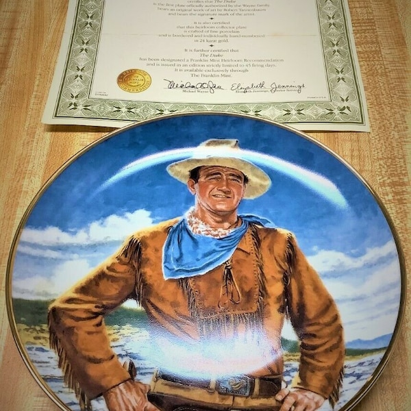 John Wayne Collector Plate - Etsy