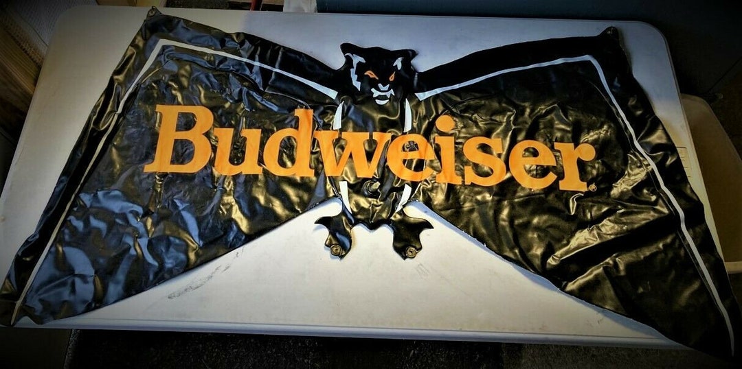 Budweiser Beer Inflatable Bat Decoration W/ Hooks Bud Light Dry DOESN'T ...