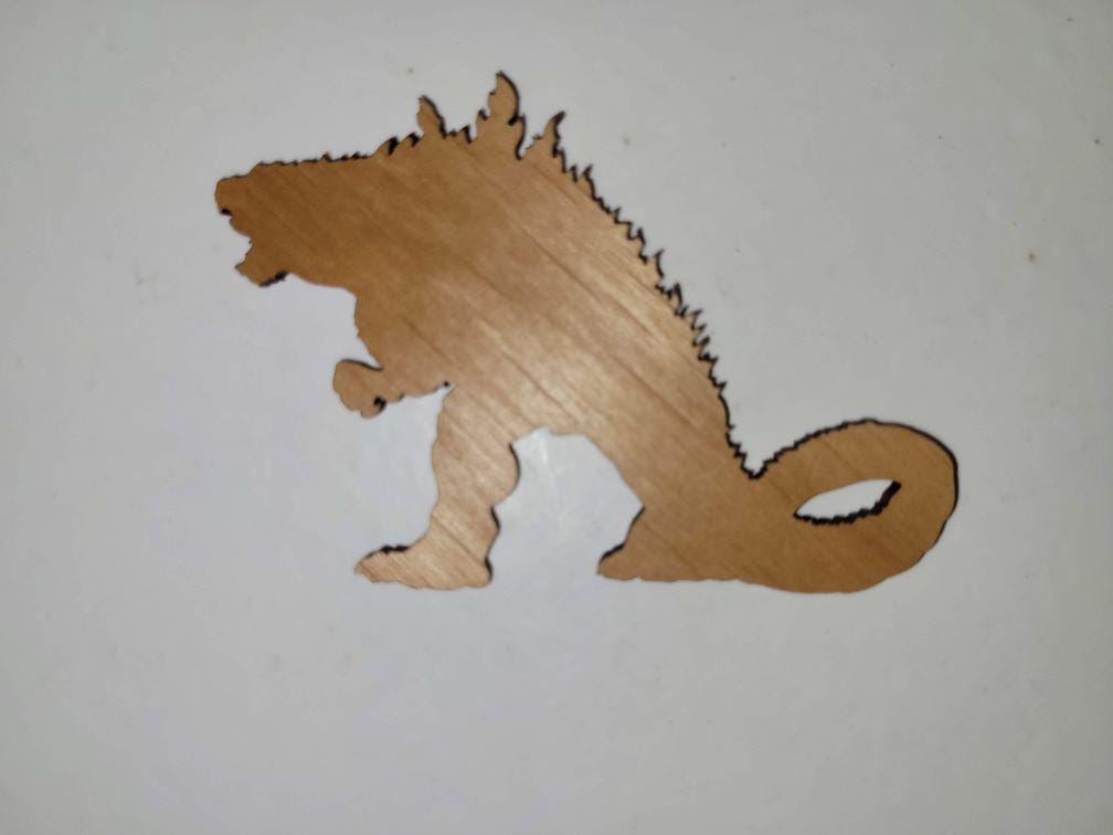 Digital Godzilla File for Laser Cutting and Engraving - Etsy